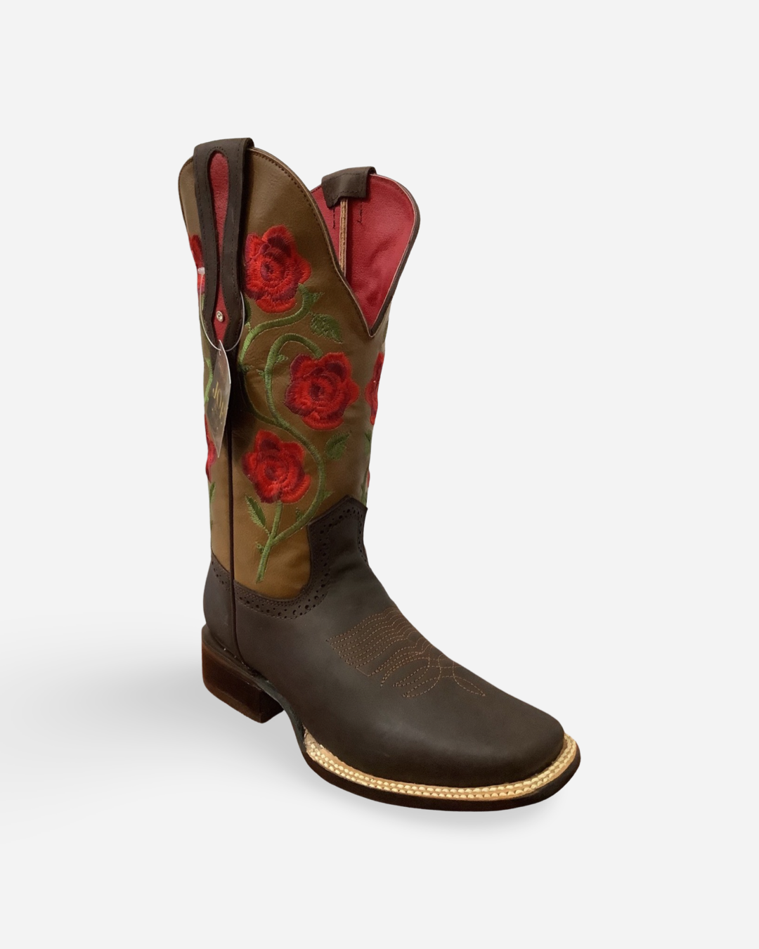 Arles JB15-02*Chocolate/Rojo Boot – Castaneda Shoes